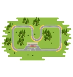 Speed race car track map for game Royalty Free Vector Image