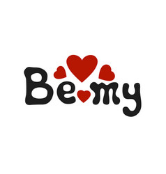 Lettering romantic phrase thinking of you Vector Image