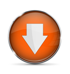 Popular orange color web button 3d Royalty Free Vector Image
