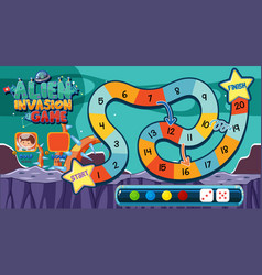 A board game template Royalty Free Vector Image