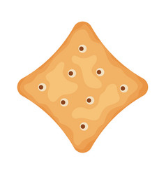 Cute smiling cracker chips different shapes Vector Image