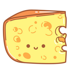 Happy cartoon cheese man Royalty Free Vector Image