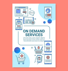 Dropshipping poster template layout online Vector Image