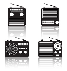 An old radio receiver Royalty Free Vector Image
