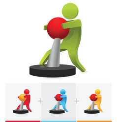 Opposite push and pull Royalty Free Vector Image