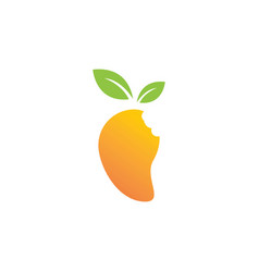 Mango logo flat design Royalty Free Vector Image