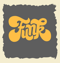 Funk music lettering type design image Royalty Free Vector