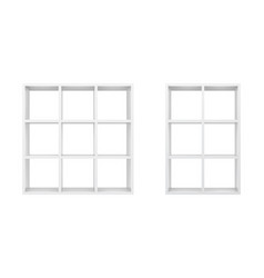 Empty rack with shelves or bookshelf Royalty Free Vector