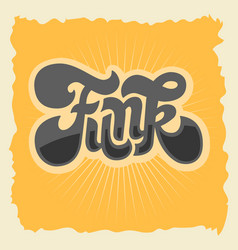 Funk music lettering type design image Royalty Free Vector