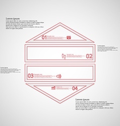 Diagram infographic 4 steps hexagon puzzle jigsaw Vector Image