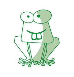 Frog cute animal sitting cartoon Royalty Free Vector Image