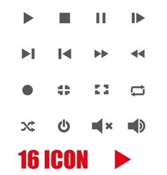 Video or music player interface with loading Vector Image