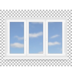 Open window template view Royalty Free Vector Image