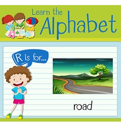 Flashcard letter r is for radio Royalty Free Vector Image