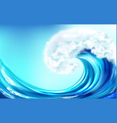 Four scenes of ocean waves Royalty Free Vector Image