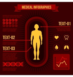 Medical infographic hud ui concept of body scan Vector Image