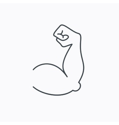 Muscle arm line art Royalty Free Vector Image - VectorStock