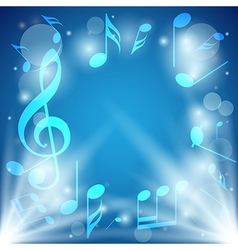 Abstract blue music background with star Vector Image