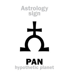 Astrology asteroid prometheus Royalty Free Vector Image