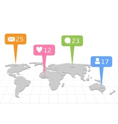 World climate zones map geographic Royalty Free Vector Image