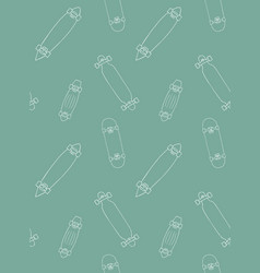 Seamless pattern hand drawn surf board Royalty Free Vector