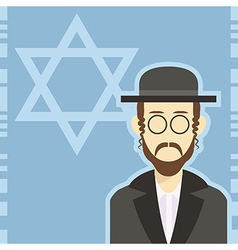 Jewish orthodox rabbi avatar icon Royalty Free Vector Image
