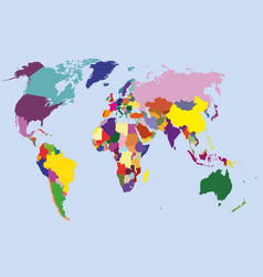 Colorful map asia Royalty Free Vector Image - VectorStock