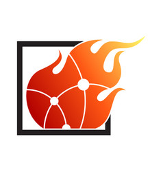 Hot fire logo Royalty Free Vector Image - VectorStock