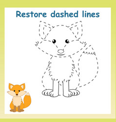 Trace game for childrencartoon worm restore Vector Image