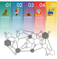 5 parts infographic design and marketing icons Vector Image