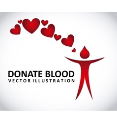 Save life isolated icon heart and hand charity Vector Image