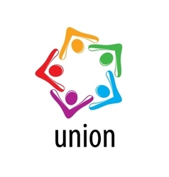 Teamwork union people logo Royalty Free Vector Image