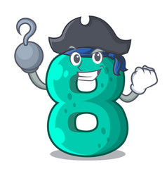 Cowboy raster version cartoon shaped number eight Vector Image