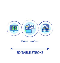 Online class for home education Royalty Free Vector Image