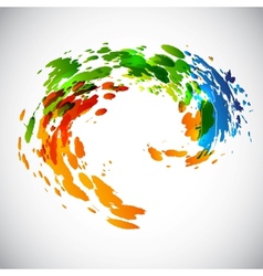 Splash rainbow circle on white background Vector Image