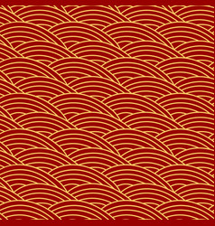 Black seigaiha luxurious japanese wave pattern Vector Image