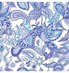 Blue fresh indian pattern Royalty Free Vector Image