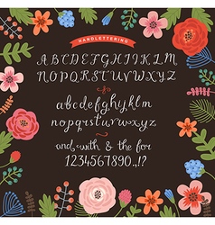 Latin alphabet flowers vector by milyana - Image #517769 - VectorStock