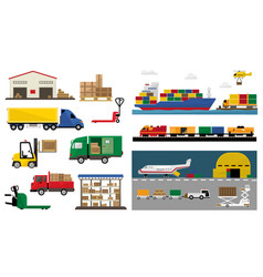 Color infographic transport scheme Royalty Free Vector Image