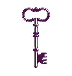 Vintage key logo or icon beautiful antique Vector Image