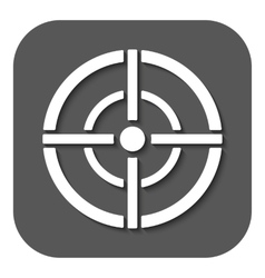 Sniper backsight or radar icon - aim symbol Vector Image