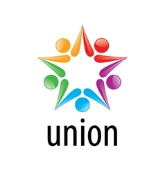 Teamwork union people logo Royalty Free Vector Image