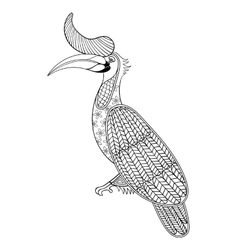 Brolga stork outline coloring bird Royalty Free Vector Image