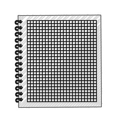 Sketch draw notebook cartoon Royalty Free Vector Image