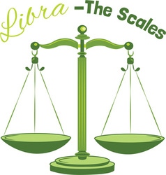 Gold classic empty scales Royalty Free Vector Image