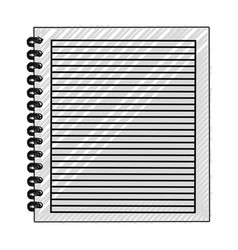Sketch draw notebook cartoon Royalty Free Vector Image