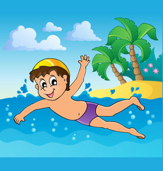 Water sport theme image 5 Royalty Free Vector Image