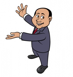 An old businessman with a bald hair Royalty Free Vector