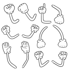 Set of cartoon arm Royalty Free Vector Image - VectorStock