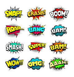 Comic book words Royalty Free Vector Image - VectorStock